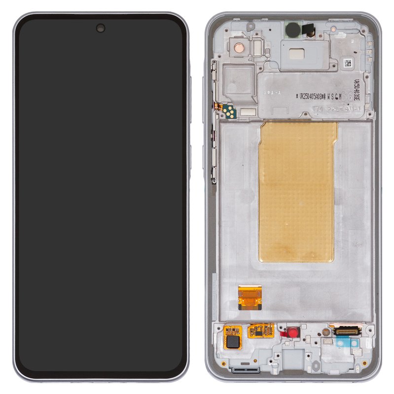 LCD compatible with Samsung A366 Galaxy A36, (white, with frame ...